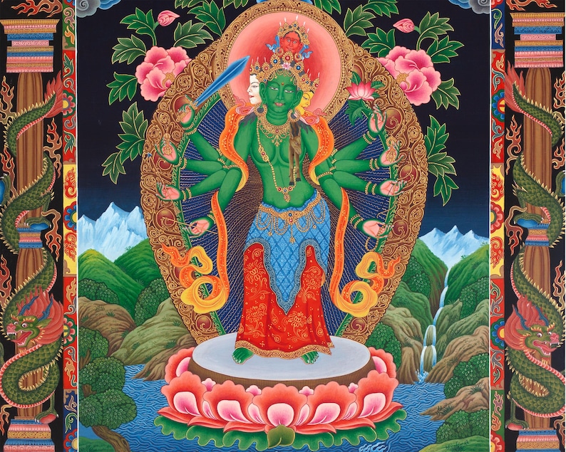 Paubha Painting of Boddhisattva Avalokiteshvara | Ancient Art Style ...