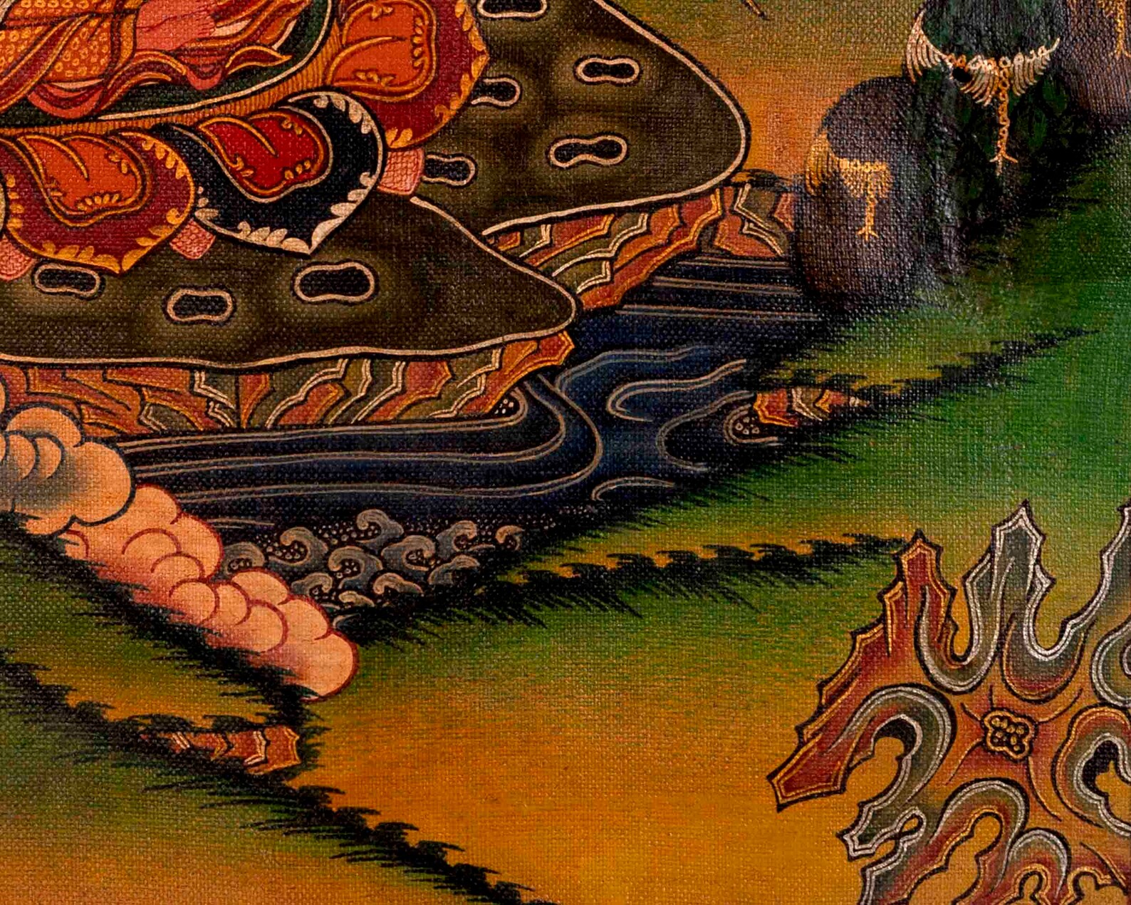 He-vajra Thangka | Yidam Enlightened Being With Consort Nairātmyā ...