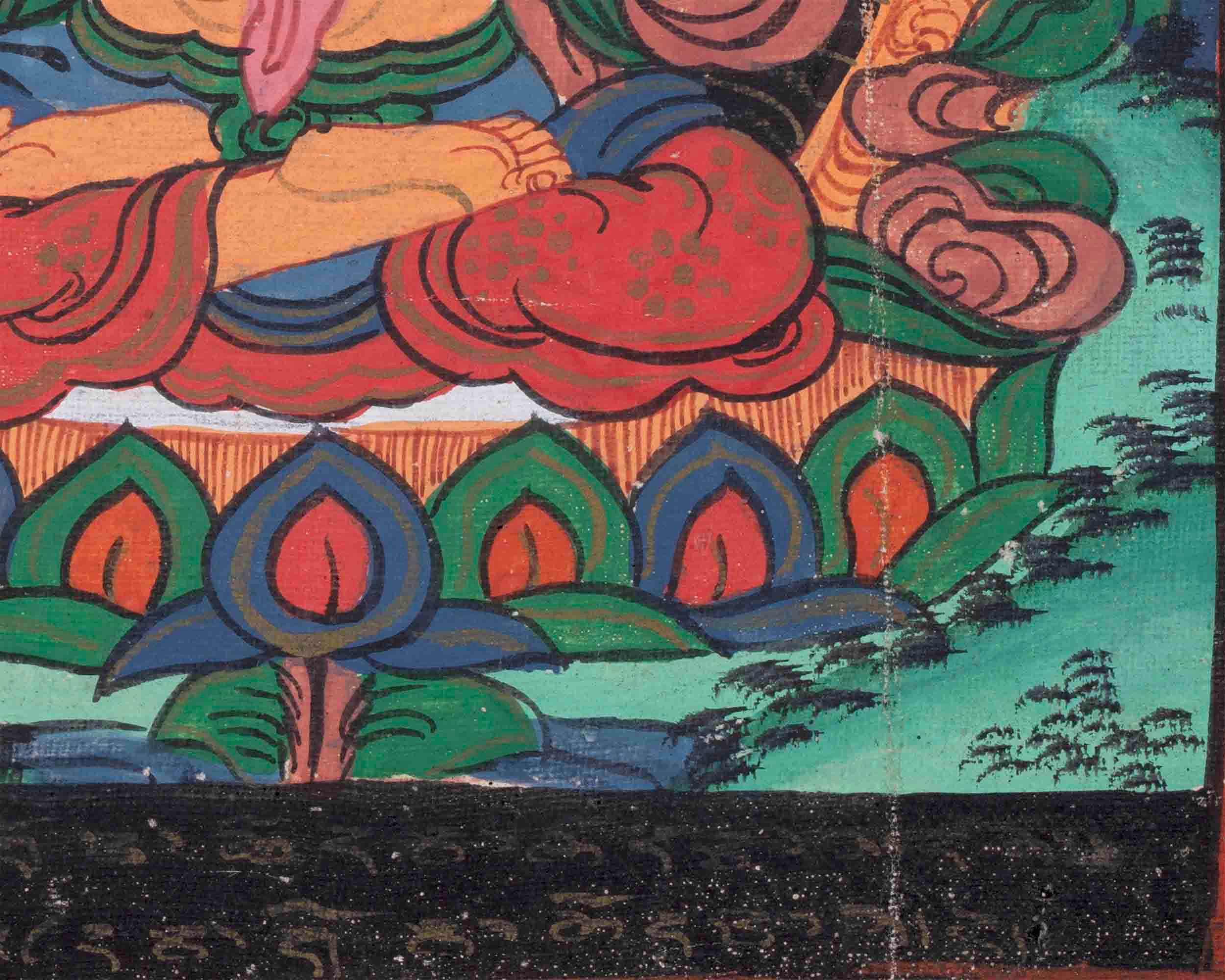 Vintage Manjushri Thangka Antique Thangka Handmade Thangka - Etsy