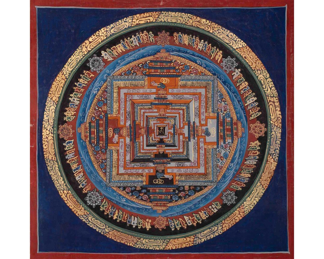 Tibetan Kalachakra Mandala | Wheel of Time | Traditional Buddhist ...