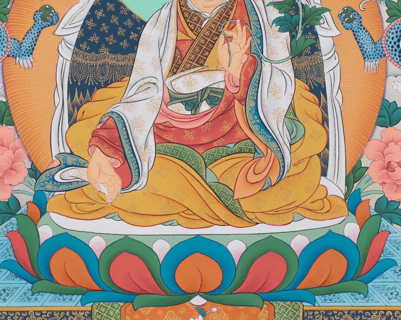 Buddhist Sakya Masters Thangka Print | Tibetan Buddhist Art of Founding ...