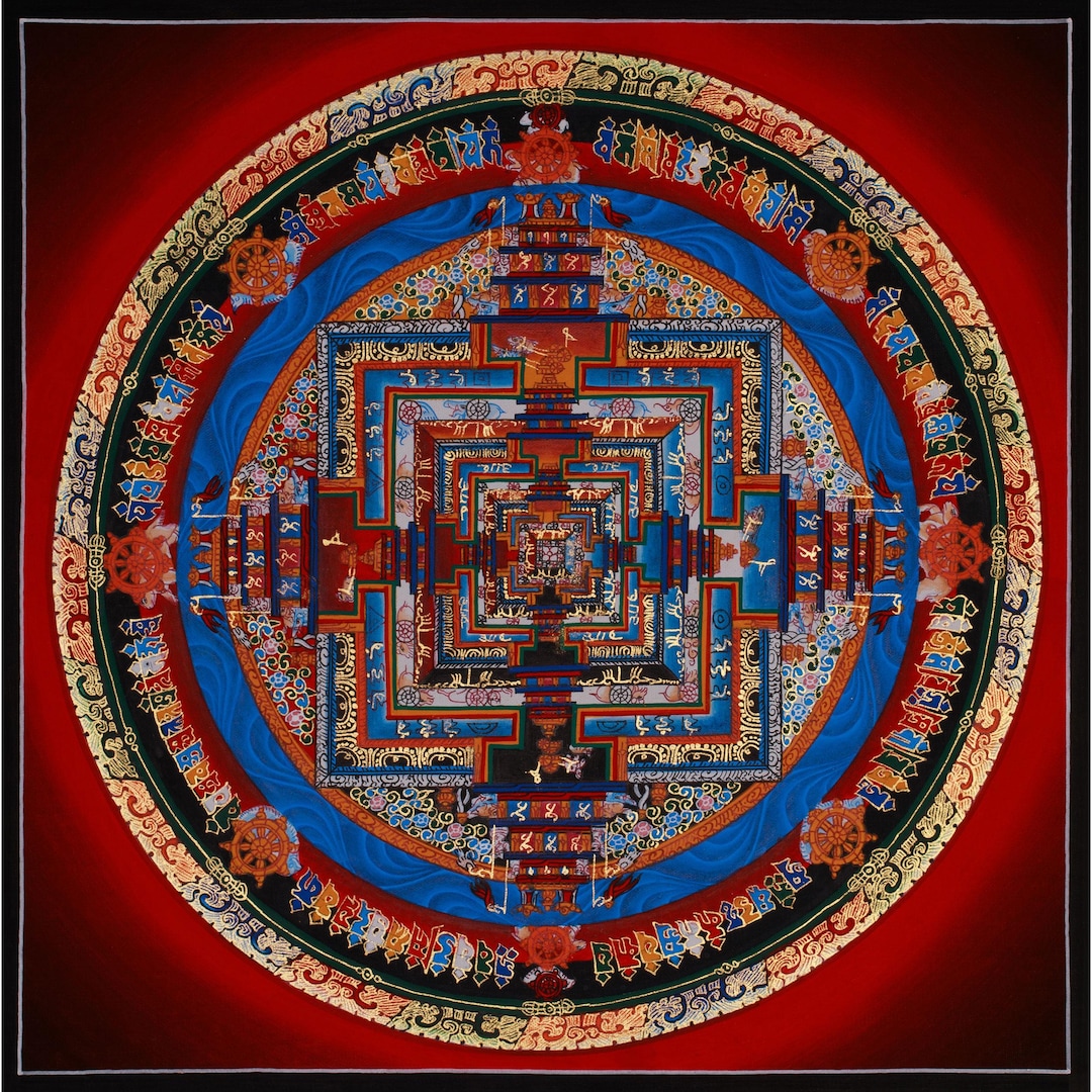 Kalachakra (wheel of Time) Mandala Thangka | Spiritual Journey Through ...