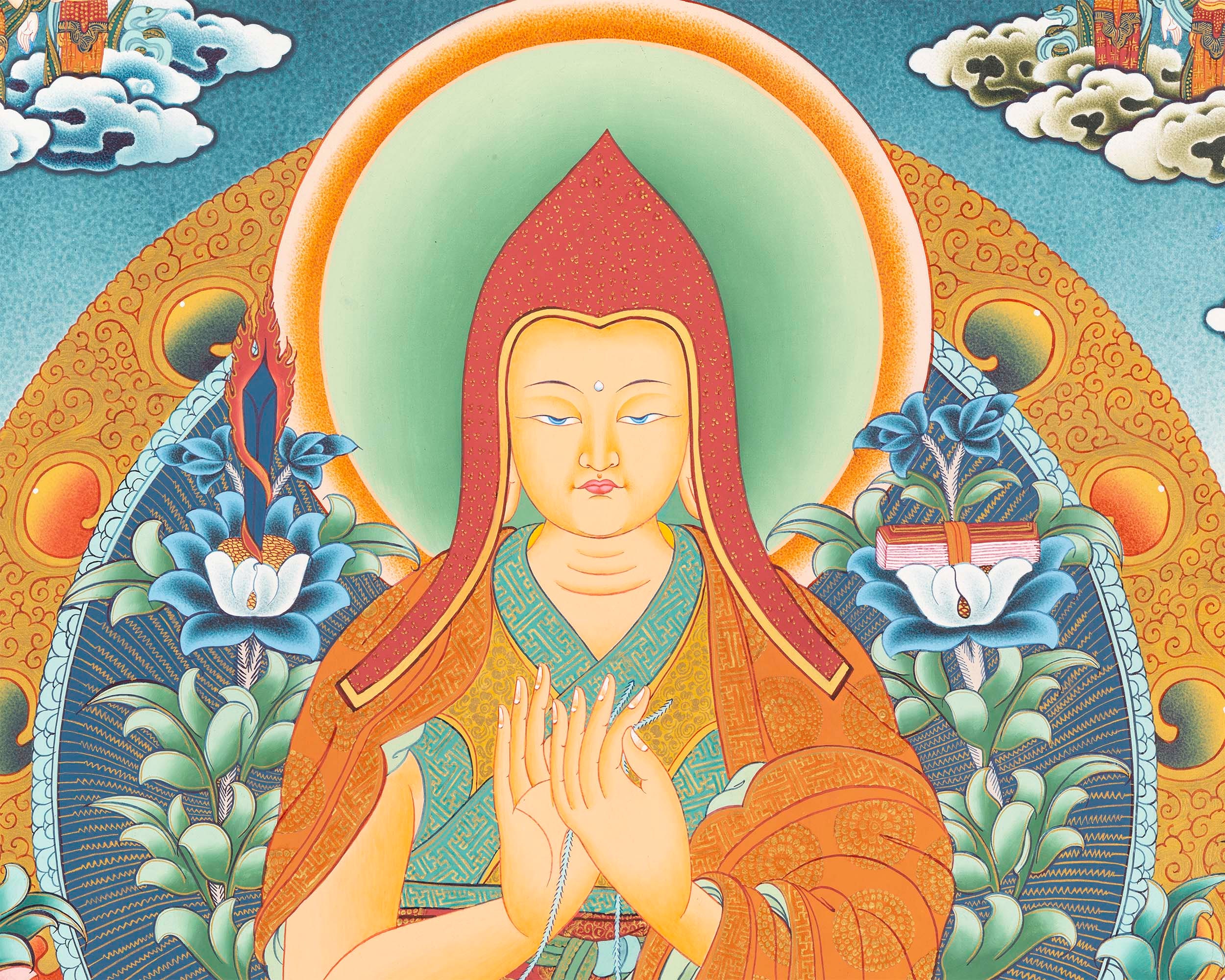 Tsongkhapa Thangka Gelukpa Master Dalai Lama's Teacher - Etsy
