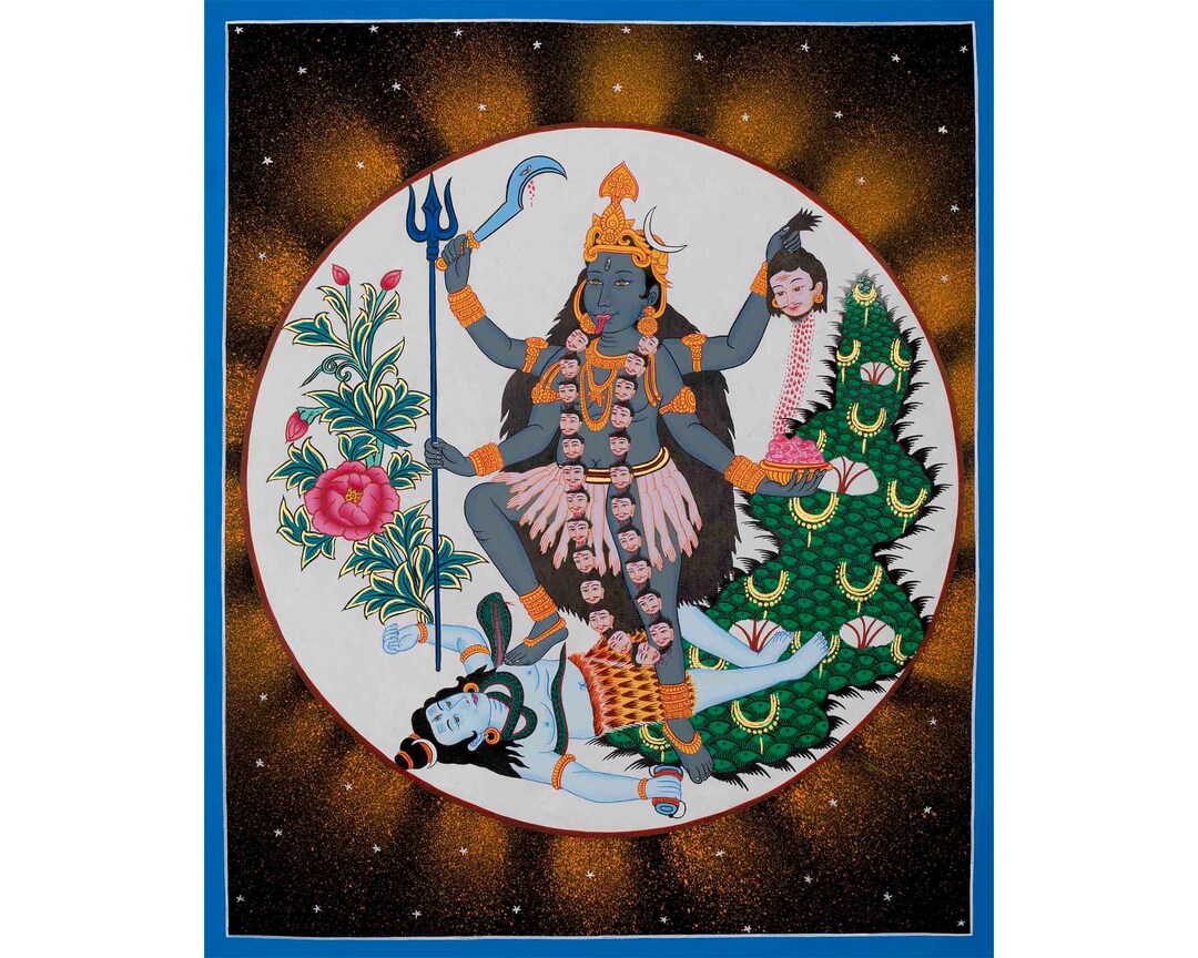 Kali Deity Thangka Painting | Handcrafted Expression of Power and Grace ...