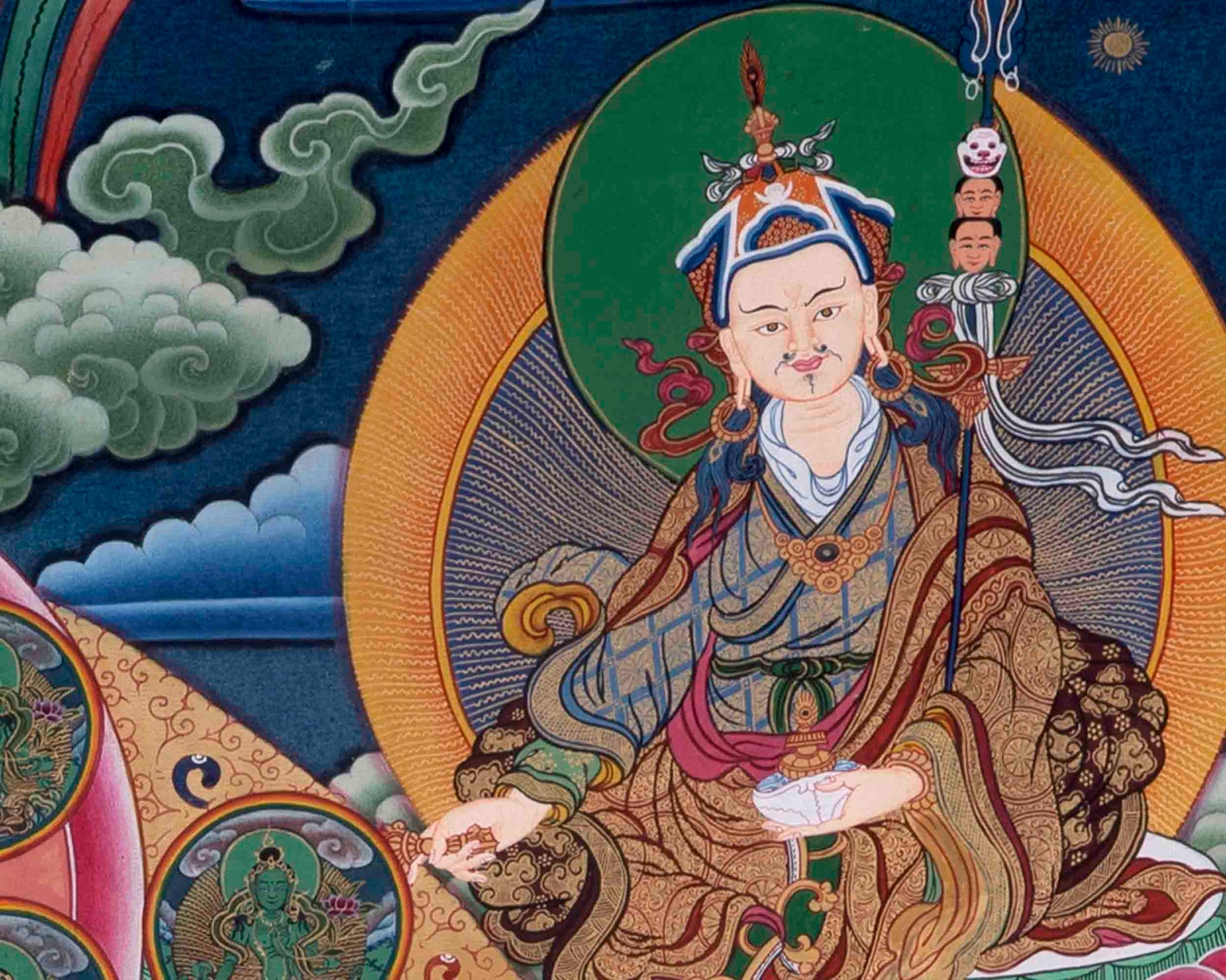 Big Size Vintage Green Tara Thangka Mounted With Old Hand - Etsy