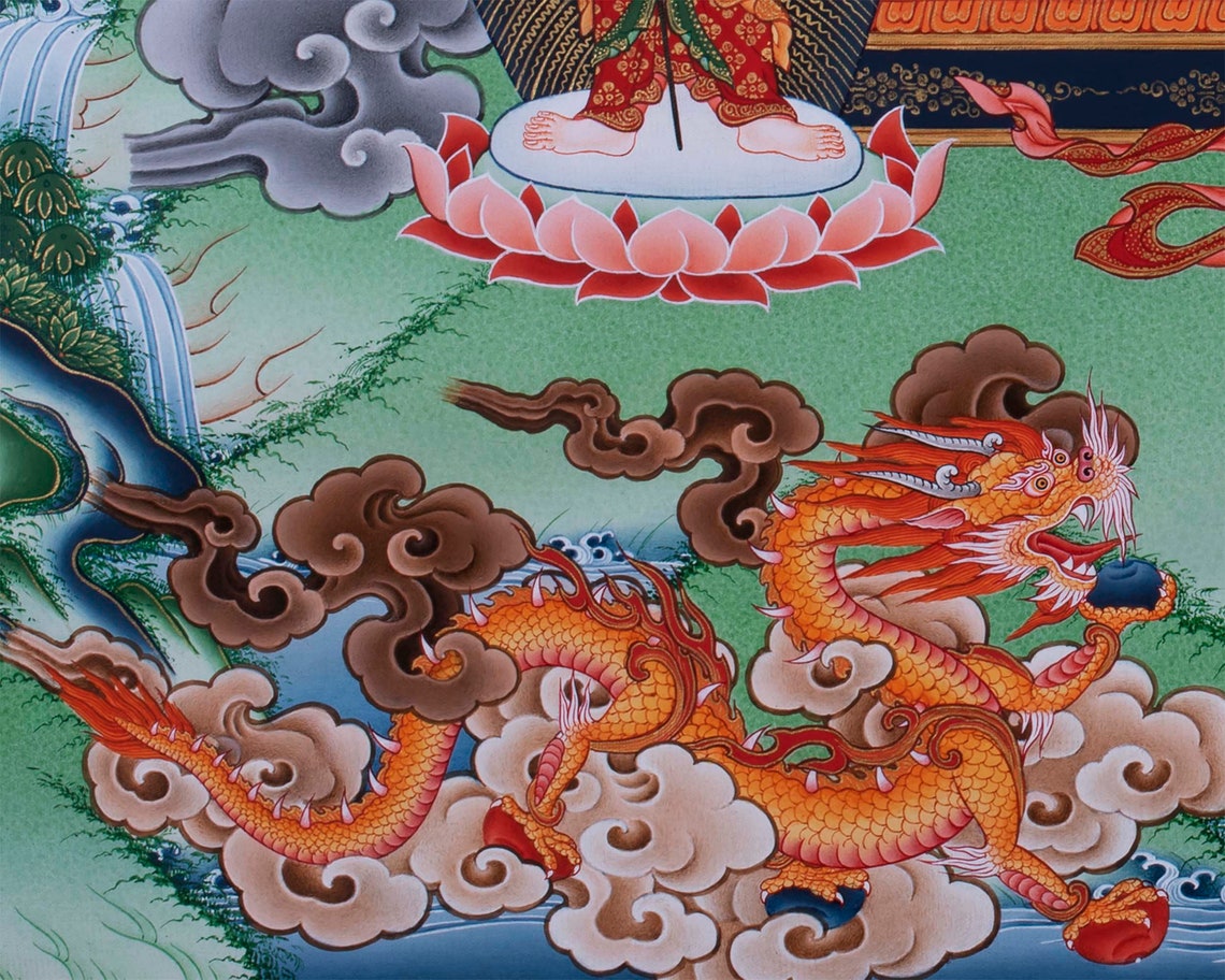 Original Thangka of Shakyamuni Buddha Flanked by Shariputra & - Etsy