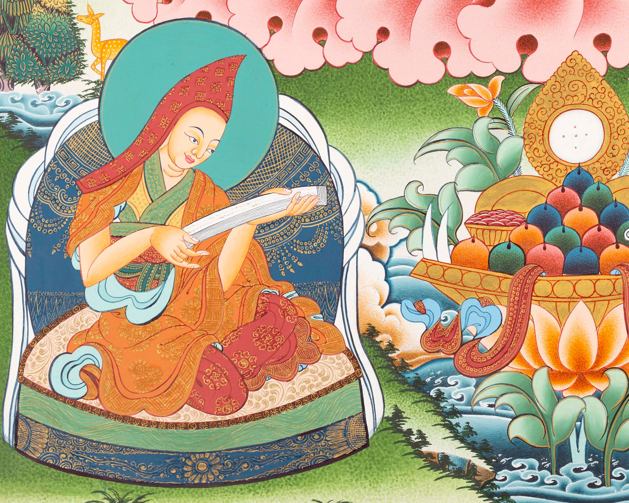 Tsongkhapa Thangka Gelukpa Master Dalai Lama's Teacher - Etsy