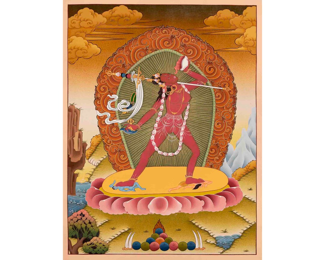 Traditional Tibetan Thangka | Yidam Vajrayogini | Thangka Painting ...