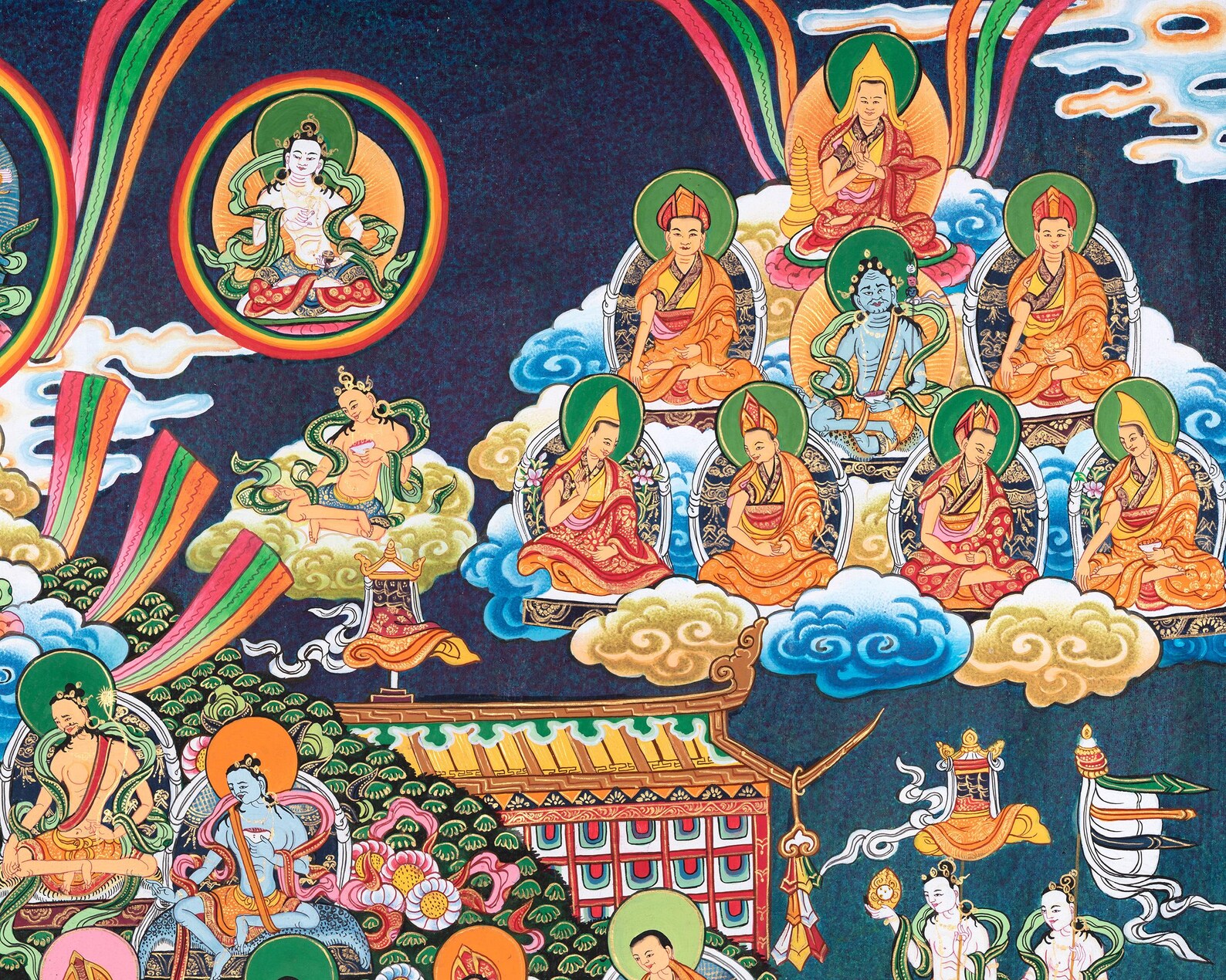 Vajradhara Lineage Thangka Art | High Quality Original Hand Painted ...