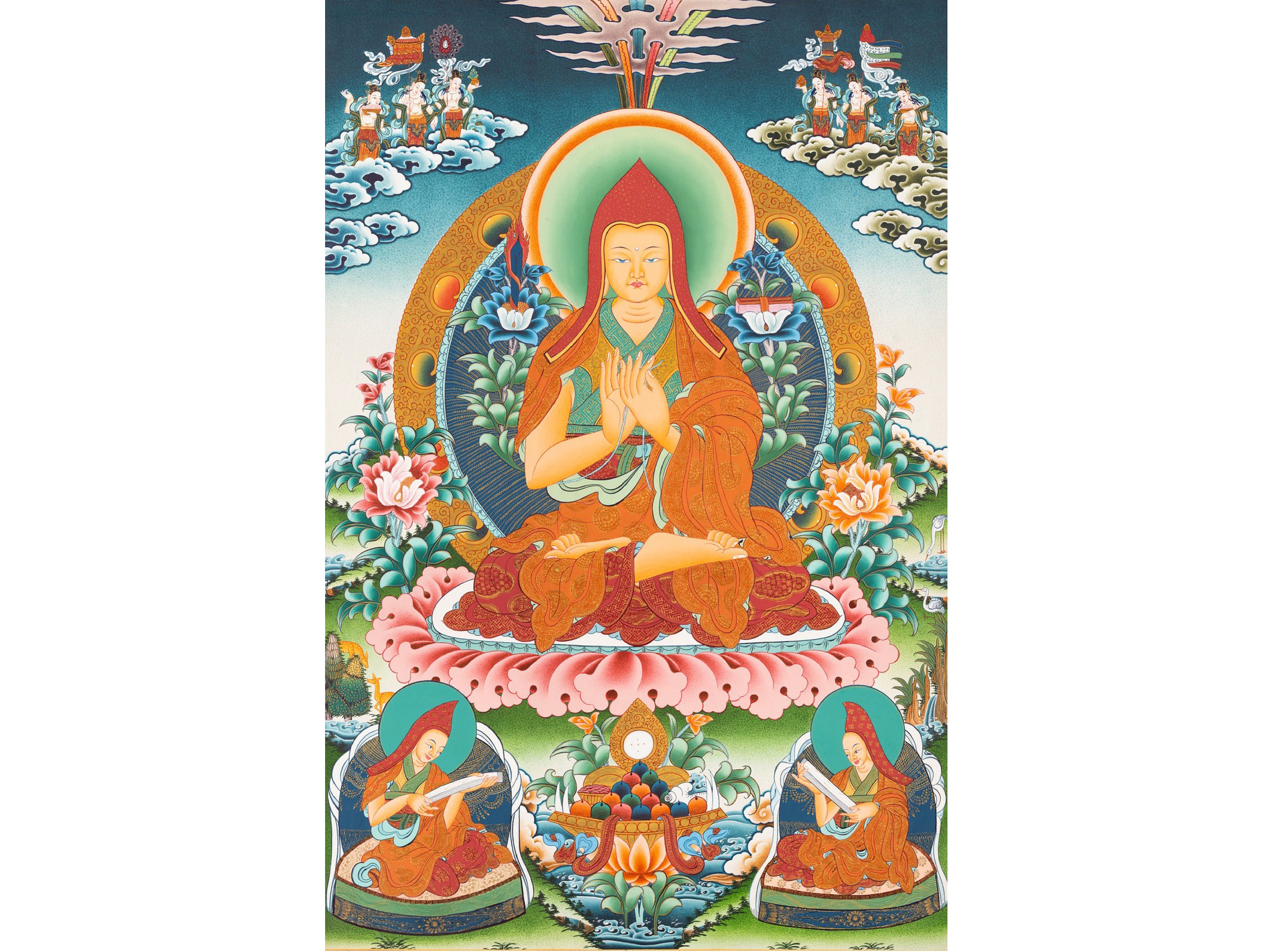 Tsongkhapa Thangka Gelukpa Master Dalai Lama's Teacher - Etsy