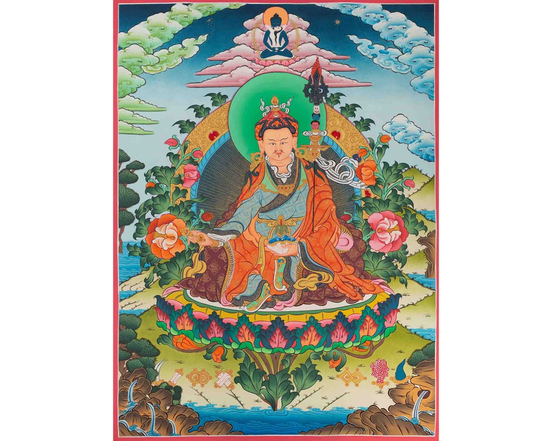 Unique Guru Rinpoche Thangka | Lama Padmasambhava| Lotus Born Master of ...