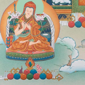 Buddhist Sakya Masters Thangka Print | Tibetan Buddhist Art of Founding ...