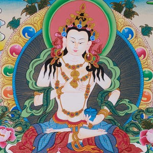 Traditional Vajrasattva Thangka | Dorje Sempa Thangka | Deity of ...
