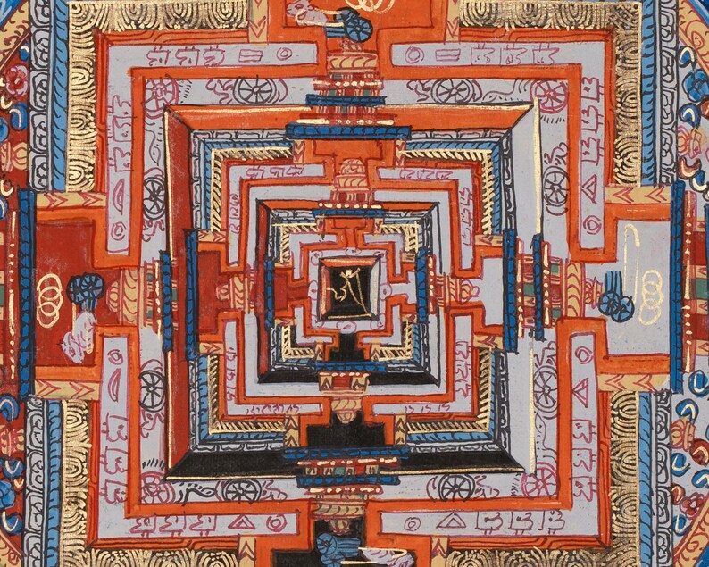 Tibetan Kalachakra Mandala | Wheel of Time | Traditional Buddhist ...