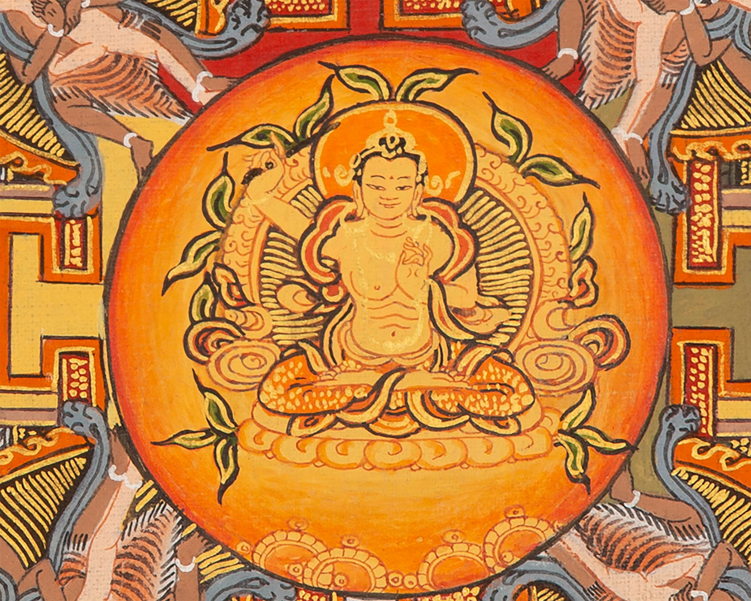 Manjushri Mandala Thangka Painting Boddhisattva of Wisdom & Compassion ...