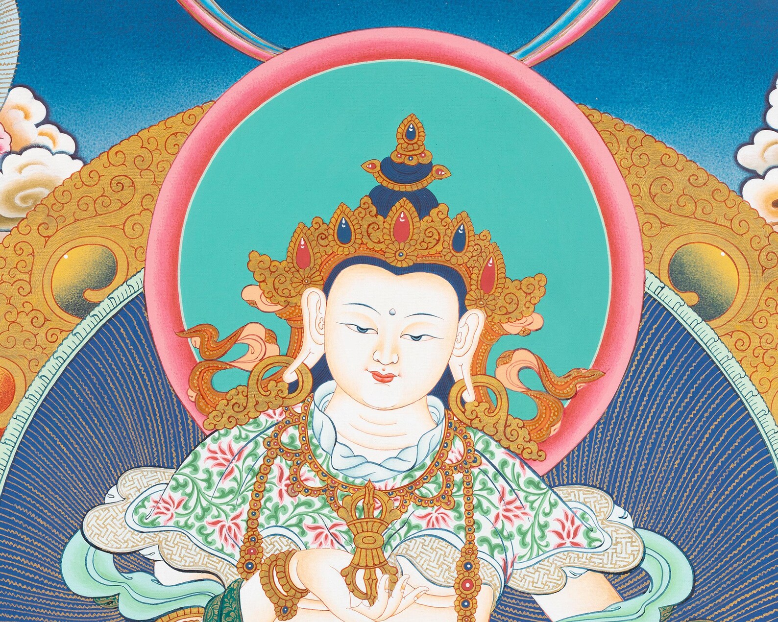 Vajrasattva Dorje Sempa Flanked by Other Bodhisattvas | Original Hand ...
