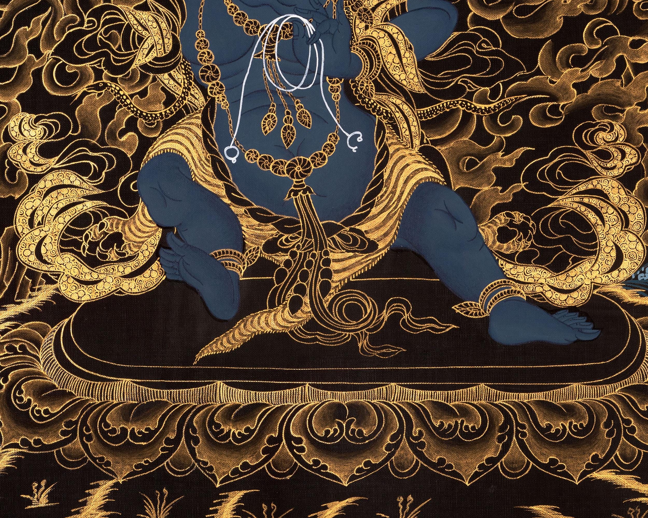 Vajrapani Thangka Painting | Buddhist Art | Tibetan Wall Hanging | Home ...