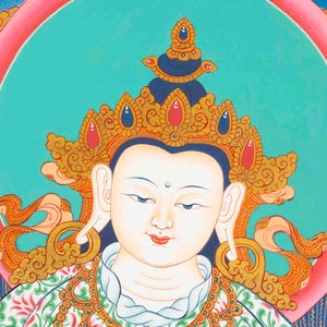 Vajrasattva Dorje Sempa Flanked by Other Bodhisattvas | Original Hand ...