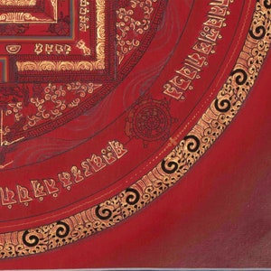 Kalachakra Mandala With A Red Background | Wheel of Time | Mandala ...