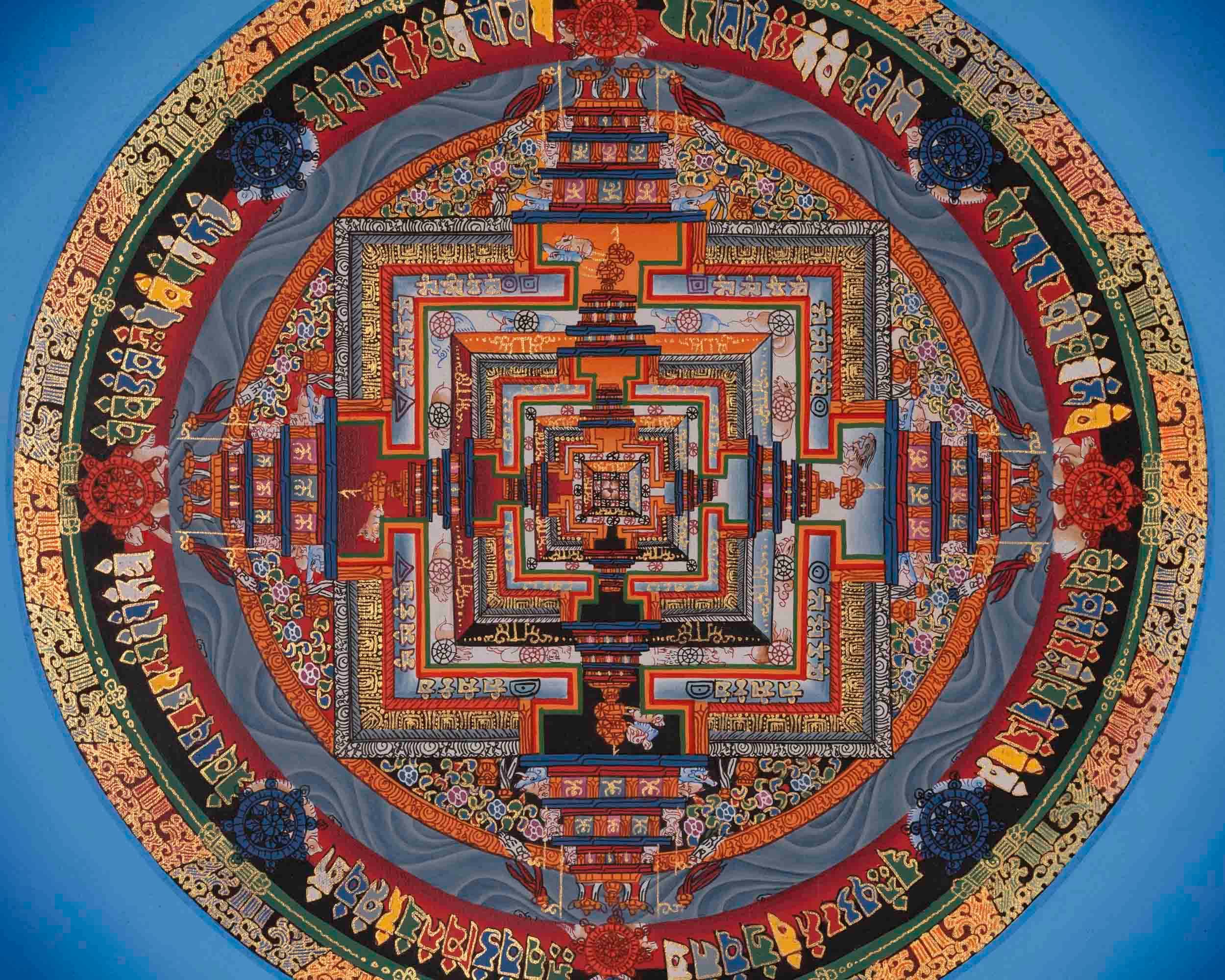 Kalachakra Mandala Thangka Wall Hanging Yoga Meditation Canvas Art ...
