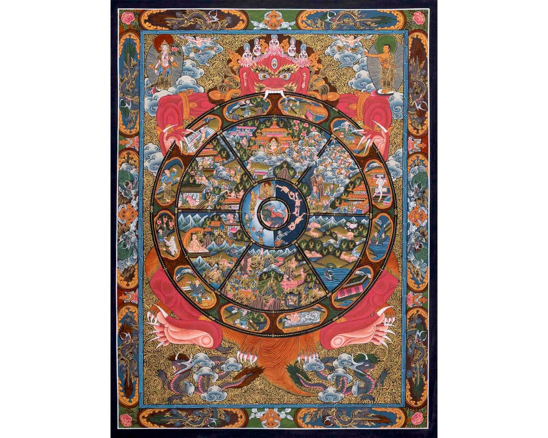 Fine Quality Wheel of Life | Bhavachakra Painting for Buddhist ...