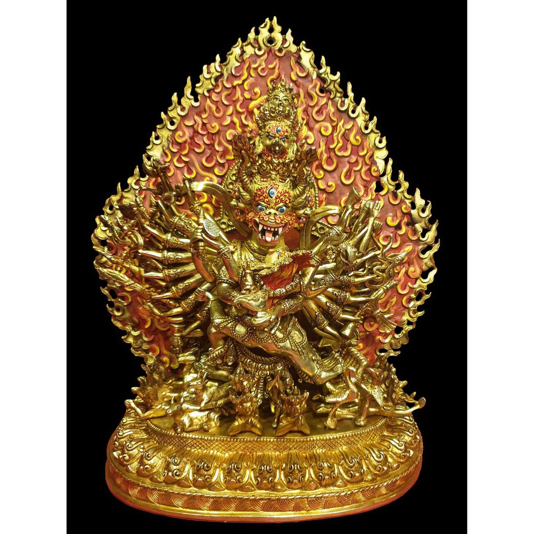 Yamantaka the Destroyer of Death Statue | Handcrafted Nepalese Buddhist ...