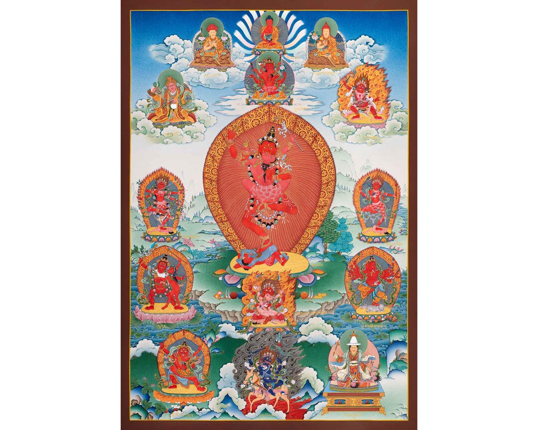 Wangdu Thangka Print | Spiritual Artwork of Tantric Power and Blessings ...