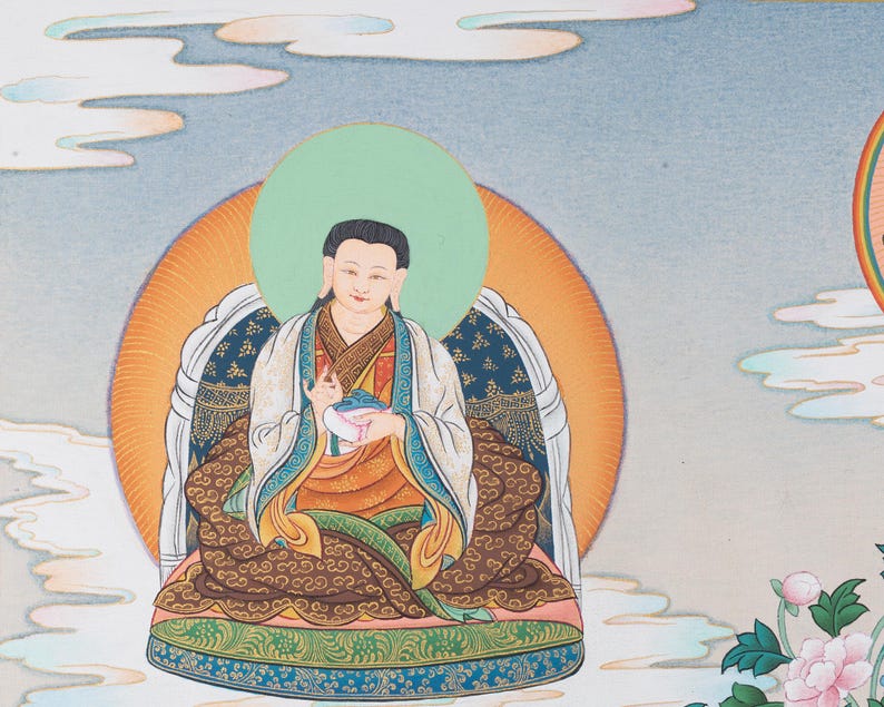 Buddhist Sakya Masters Thangka Print | Tibetan Buddhist Art of Founding ...