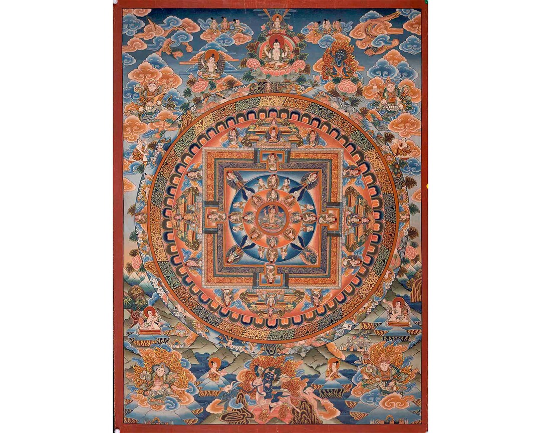 Manjushri Mandala Thangka Painting | Boddhisattva of Wisdom ...