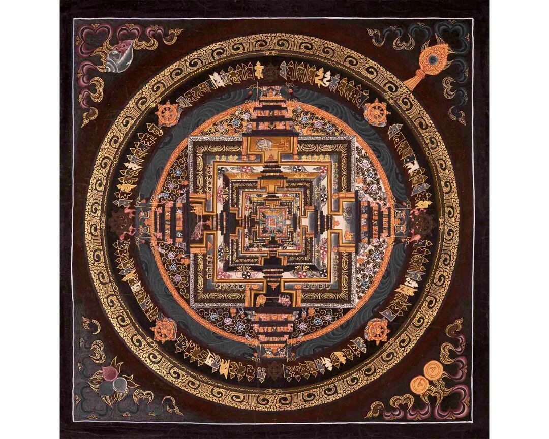 Original Hand-painted Kalachakra Mandala | Fine Quality Wheel of Time ...