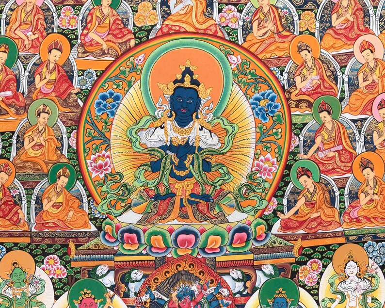 Vajradhara Lineage Thangka Art High Quality Original Hand Painted ...