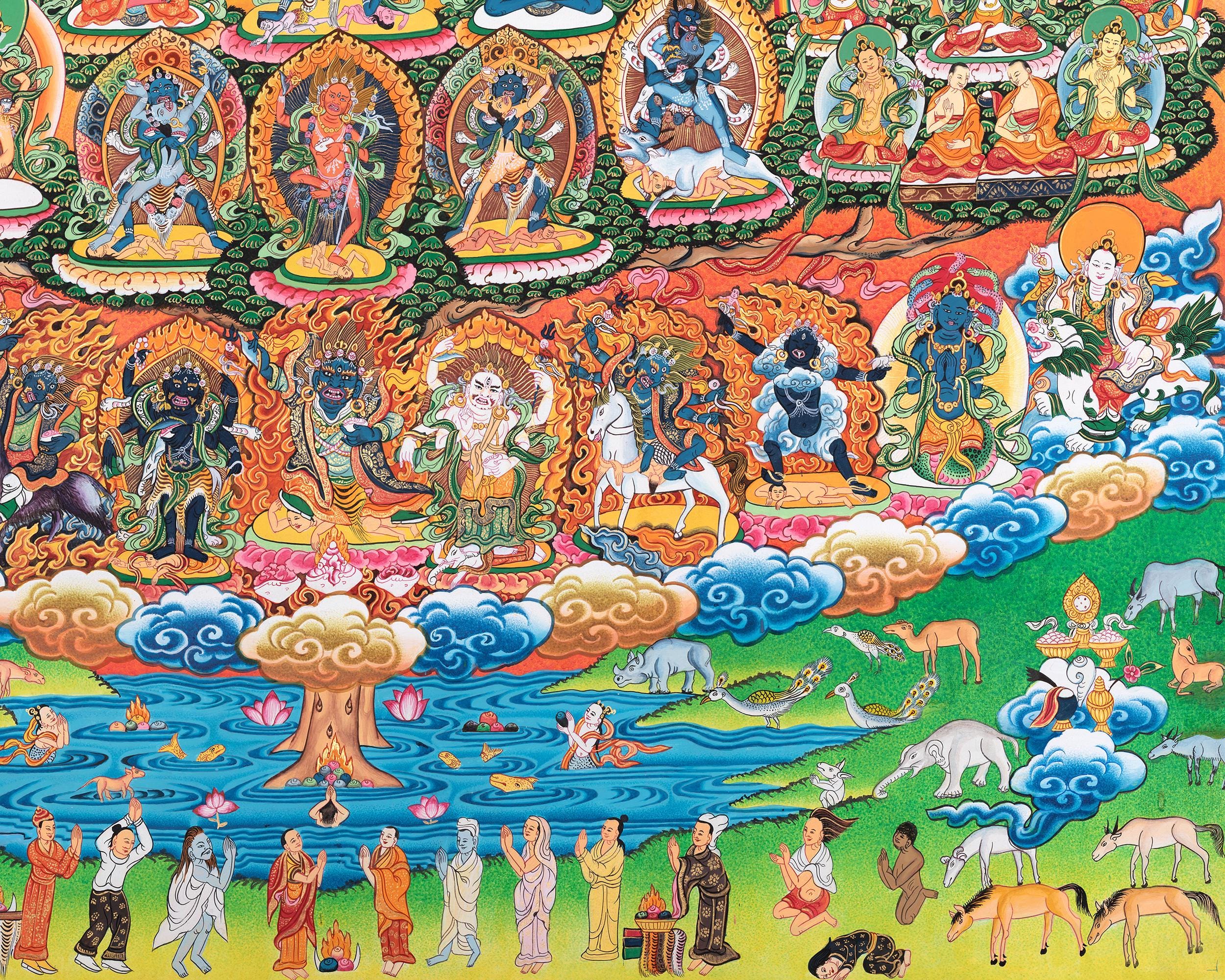 Vajradhara Lineage Thangka Art | High Quality Original Hand Painted ...
