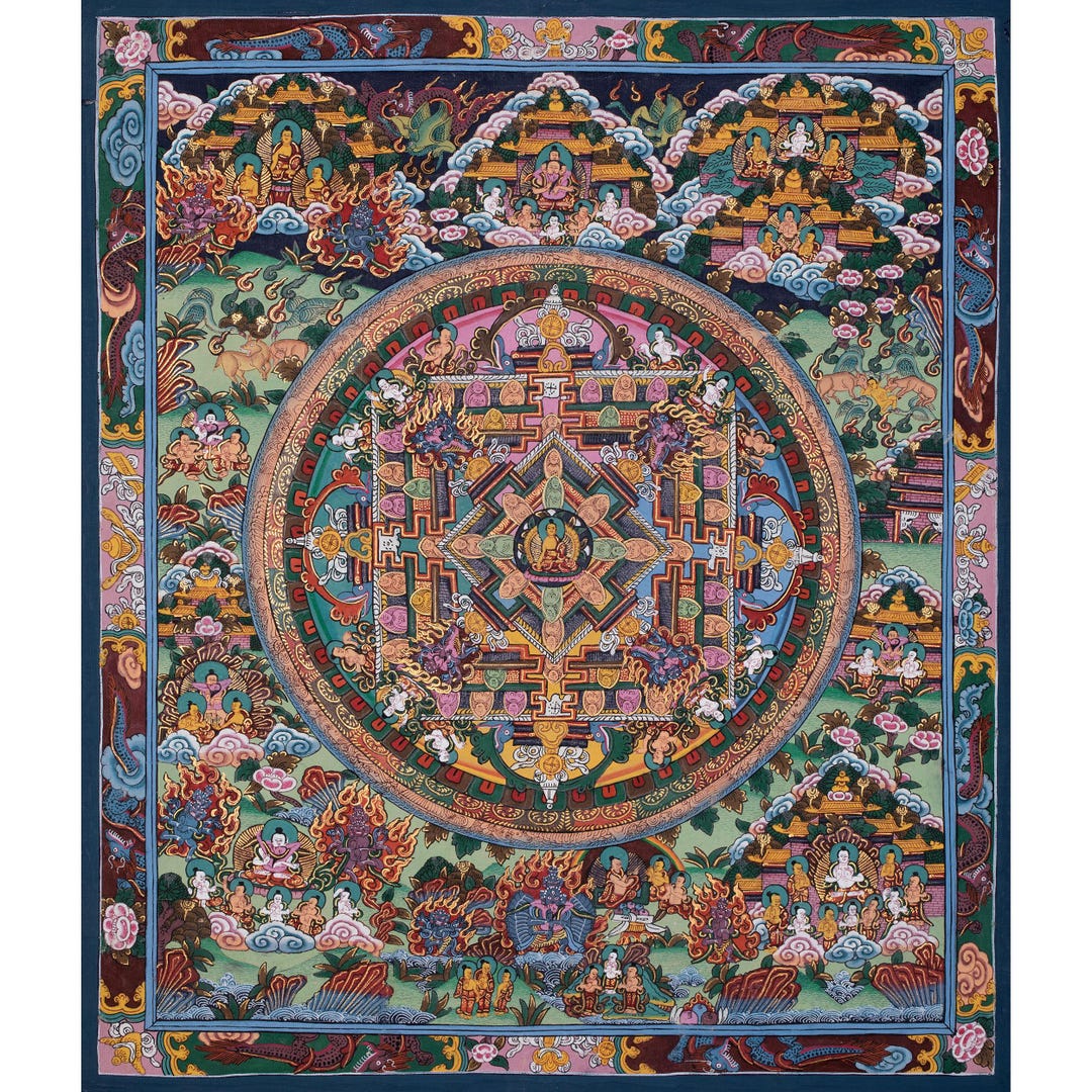 Fine Quality Shakyamuni Buddha Mandala | Painting for Meditation, Good ...