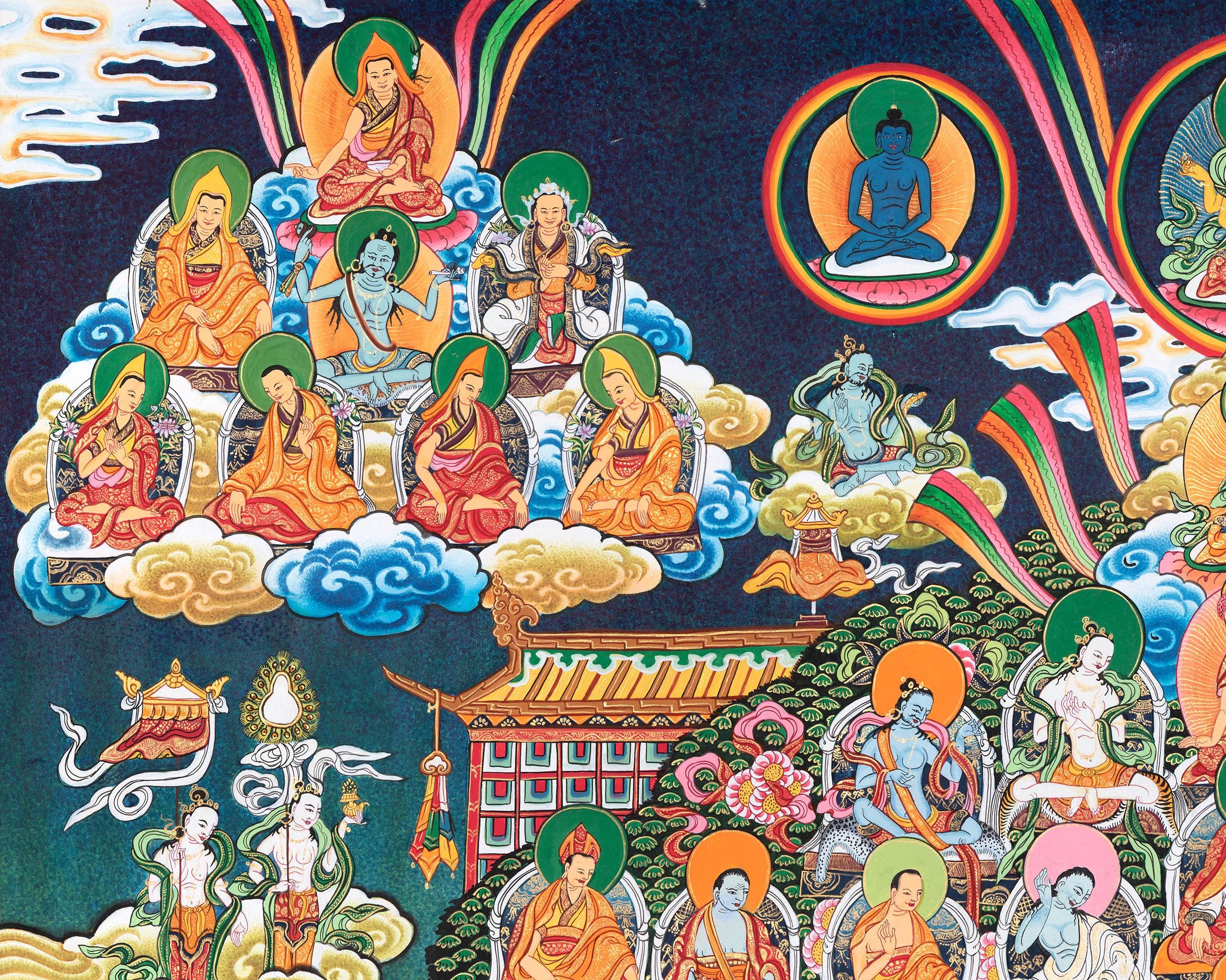 Vajradhara Lineage Thangka Art | High Quality Original Hand Painted ...