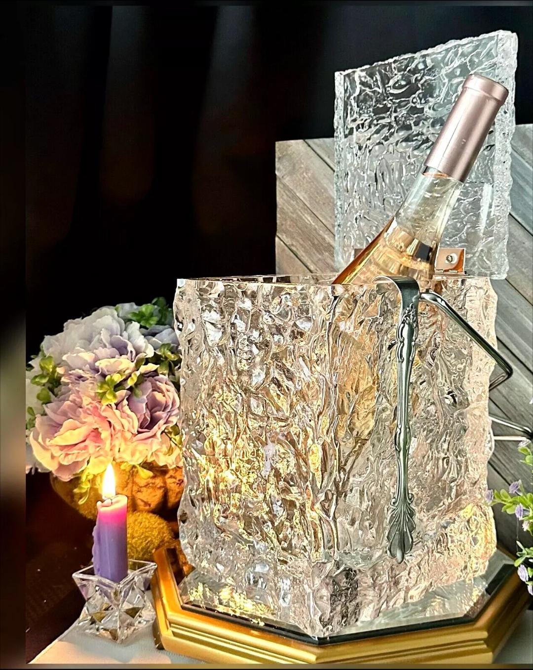 Vintage MCM Wilardy Lucite "ice Pick/block" Ice Bucket - Etsy