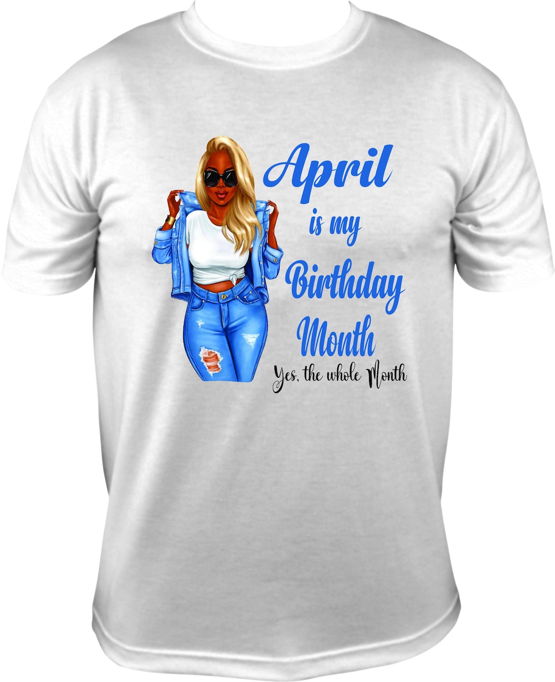 April Birthday Month Shirt, Women's Birthday Tee - Etsy