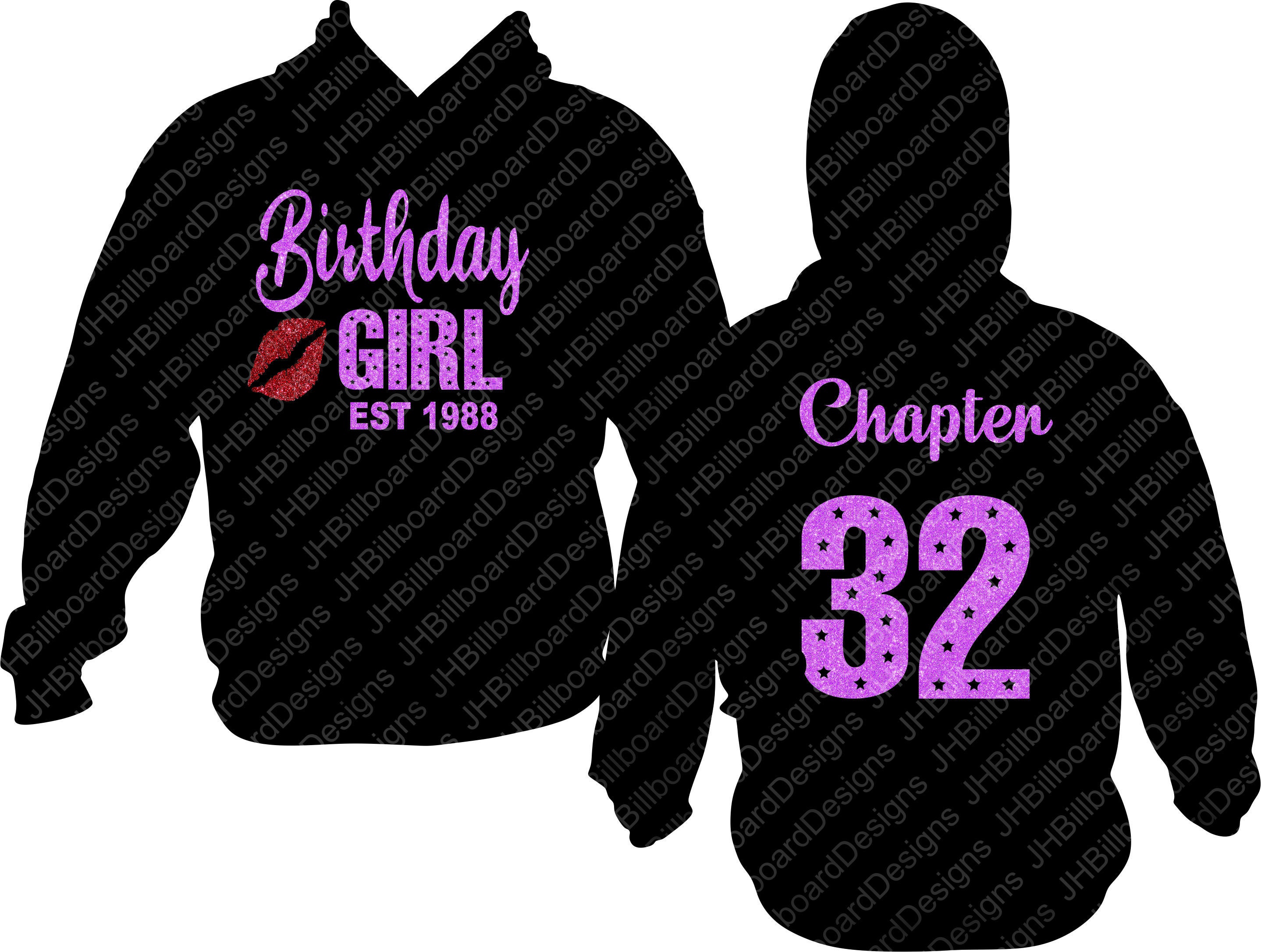Birthday Girl Est Date Chapter Custom EST PINK Bling Birthday Girl ...