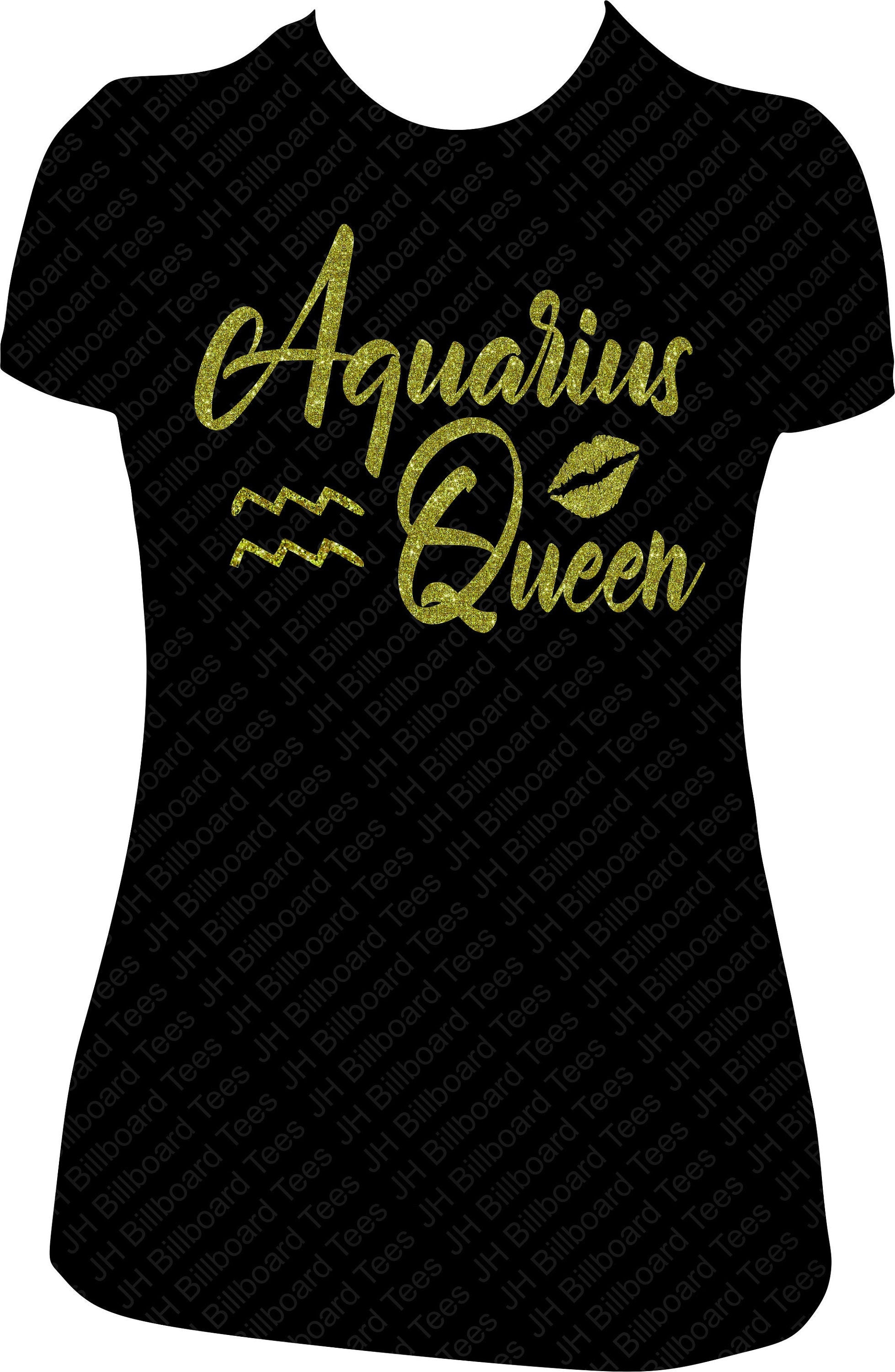 Aquarius Queen Glitter Birthday Shirt, Zodiac Tee - Etsy