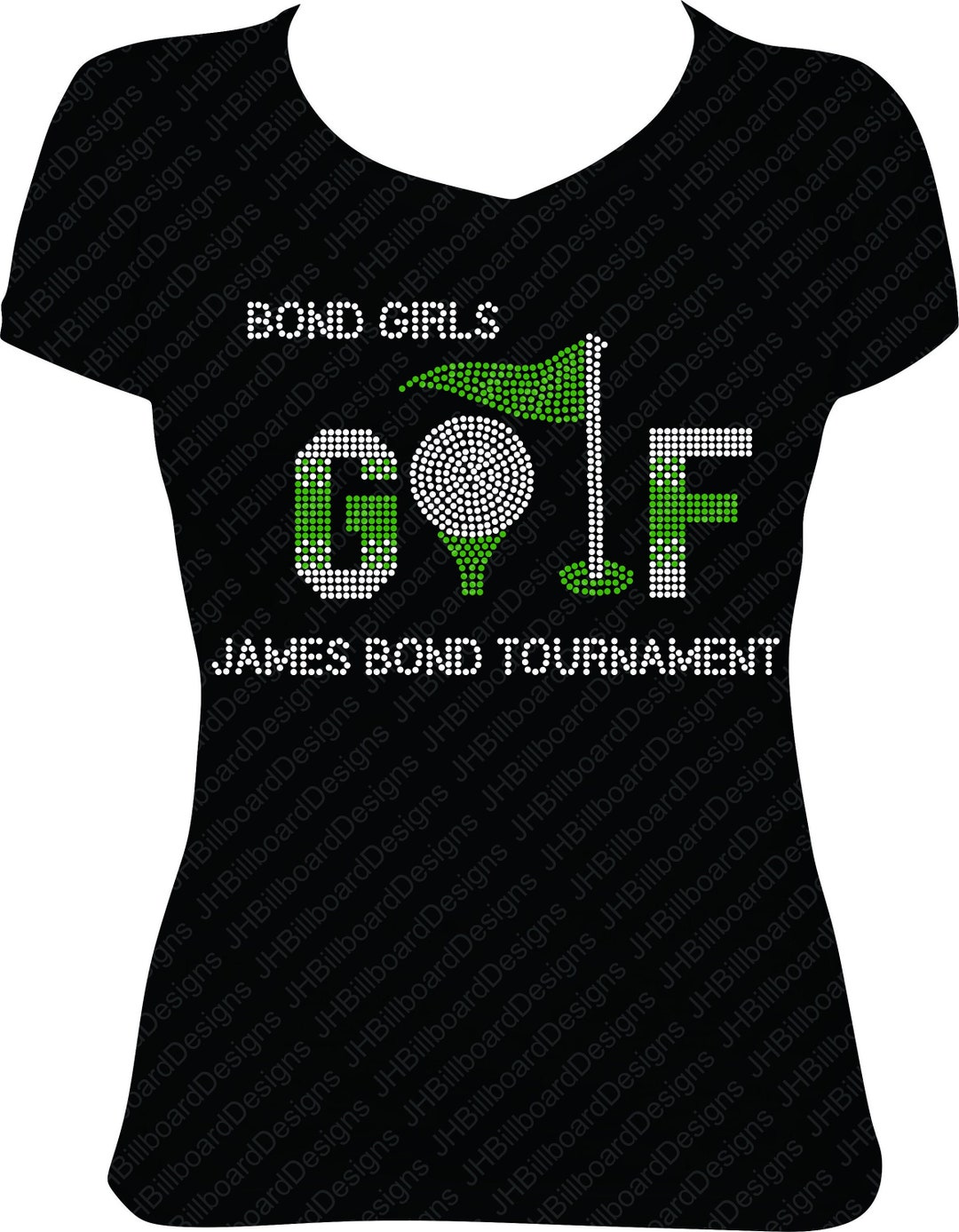 Golf Tournament Bond Girls Rhinestone Shirt - Etsy
