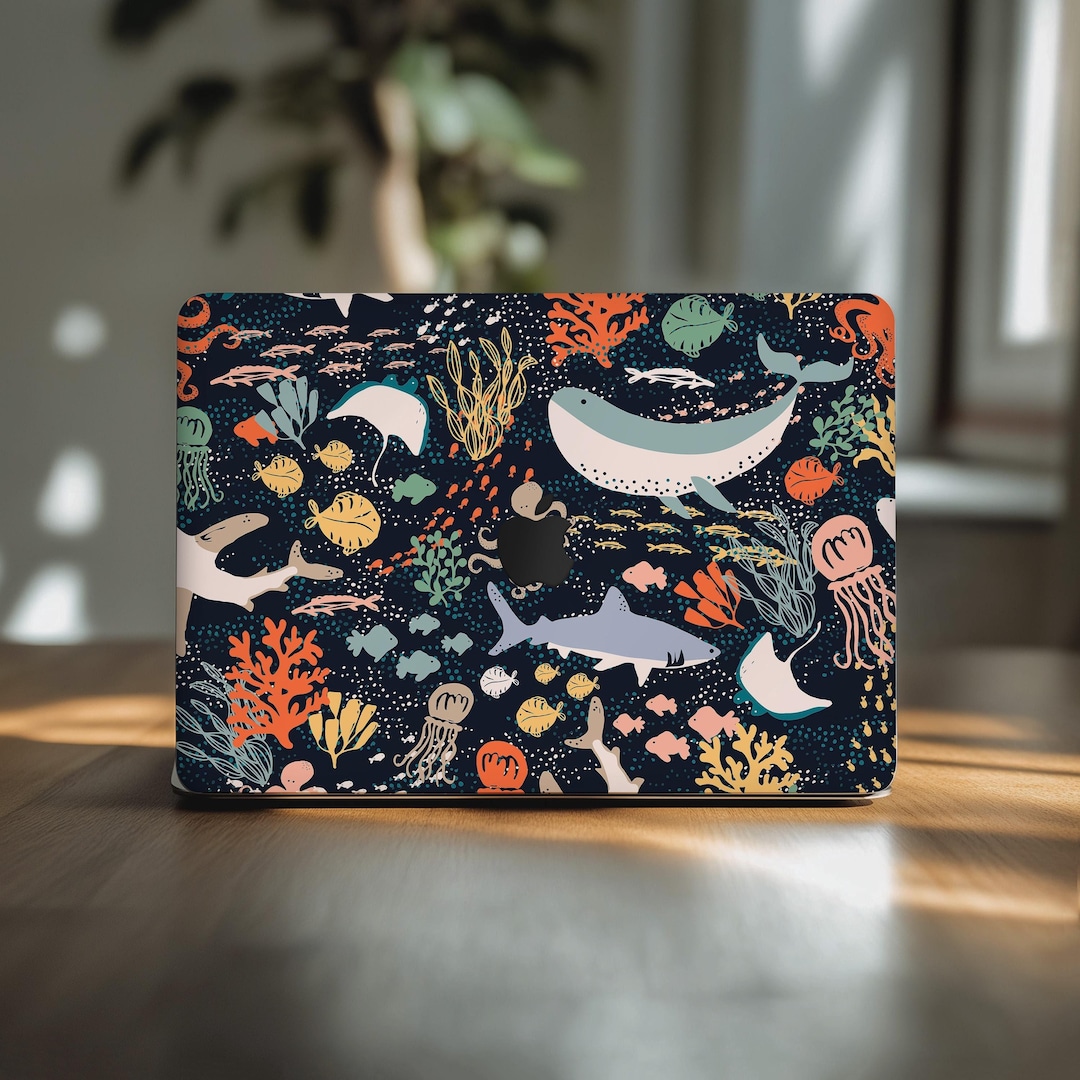 Undersea Life MacBook Pro 14 2024 Cute Ocean Animal Print Mac Book Air ...