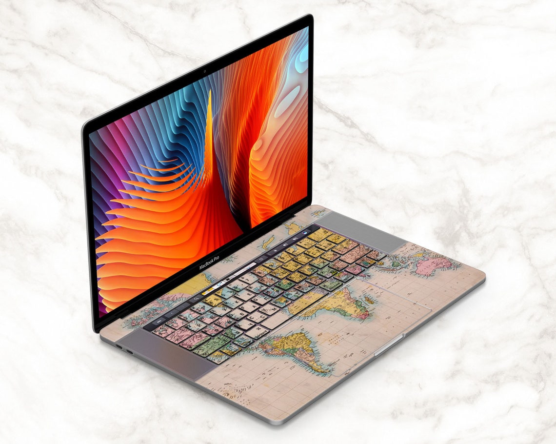 Map of the World Macbook 15 Sticker Travel Laptop Designs - Etsy