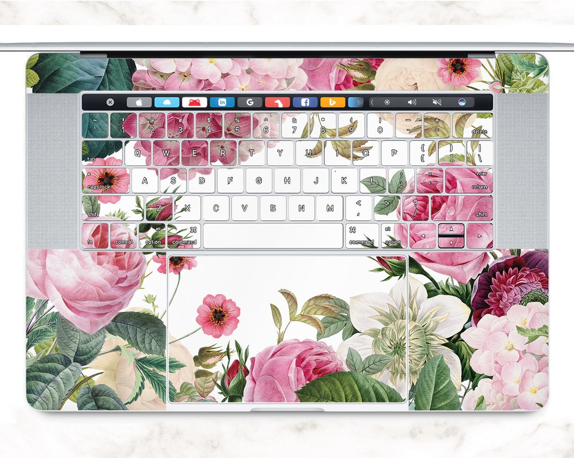 Flower Crown Laptop Skin 15 Inch Pink Roses Macbook Pro 13 - Etsy