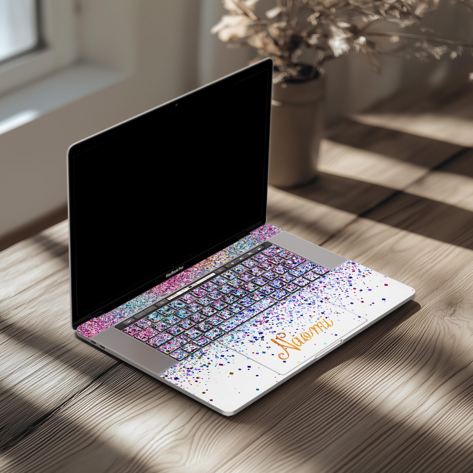 Custom Laptop Decal MacBook Air 13 Sticker Confetti Mac Book 2024 M4 ...