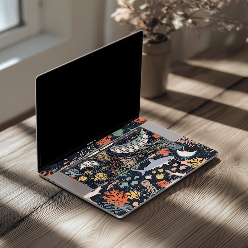 Undersea Life MacBook Pro 14 2024 Cute Ocean Animal Print Mac Book Air ...