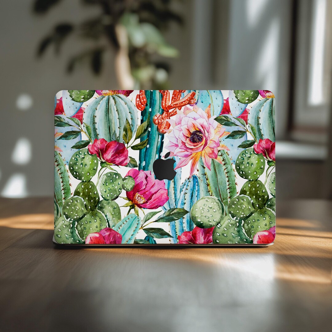 Blooming Cacti Mac Pro 15 Vinyl Mac Air 13 Skin M1 M2 M3 M4 16 Cover ...