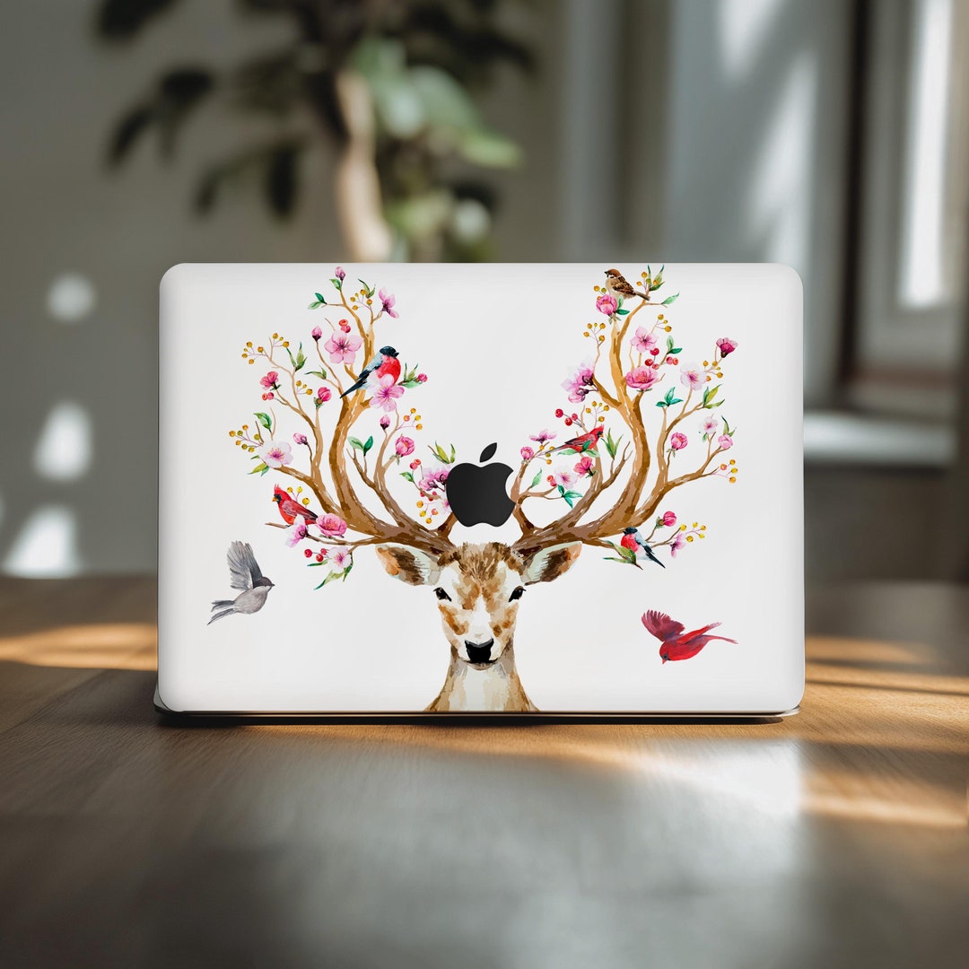 Deer Laptop Skin Mac Air 13 2020 Thin M1 M2 M3 M4 Boho Sticker Drawing ...