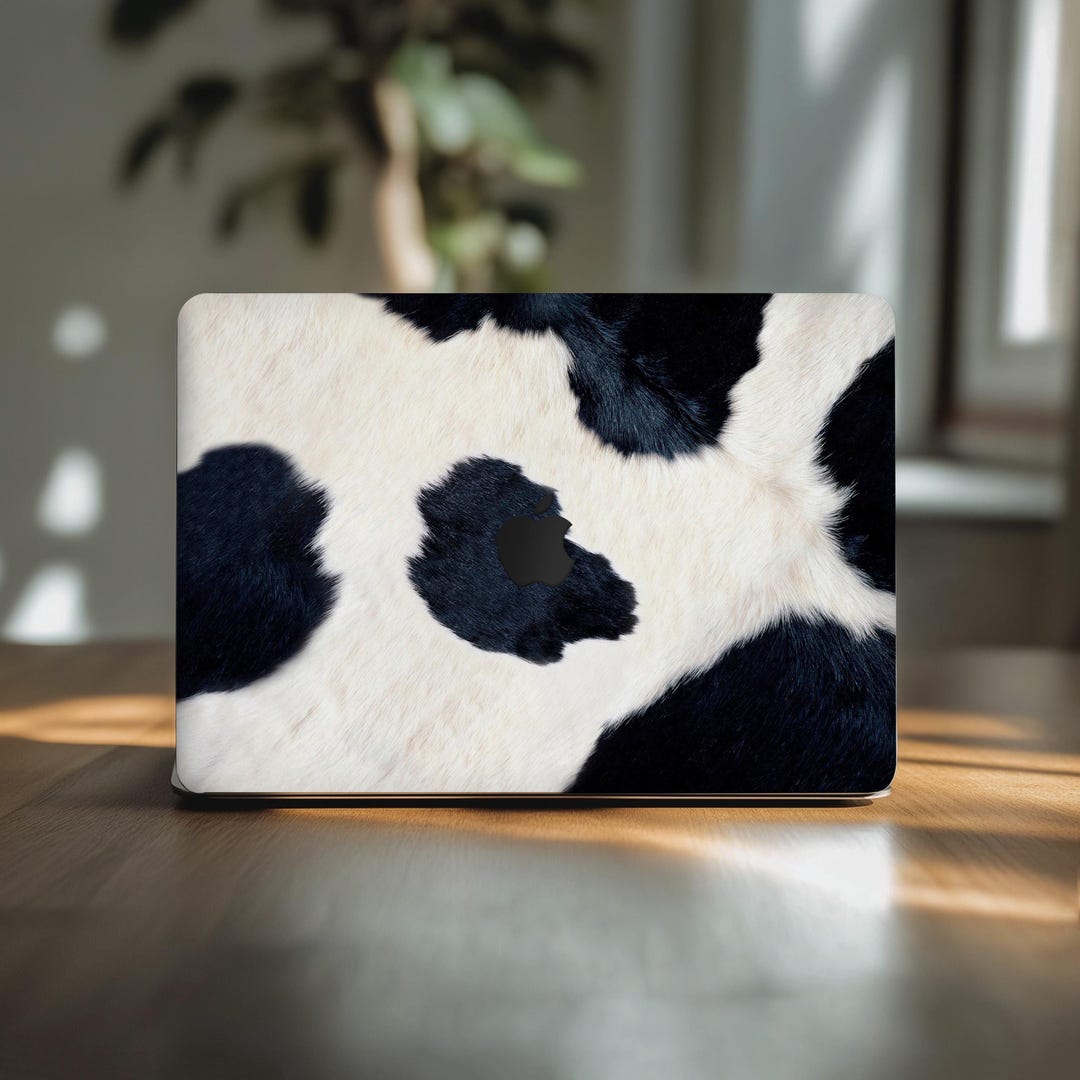 Fur MacBook Skin M3 15 Inch 2024 Printed Cow Pattern Vinyl Cover 14 in ...