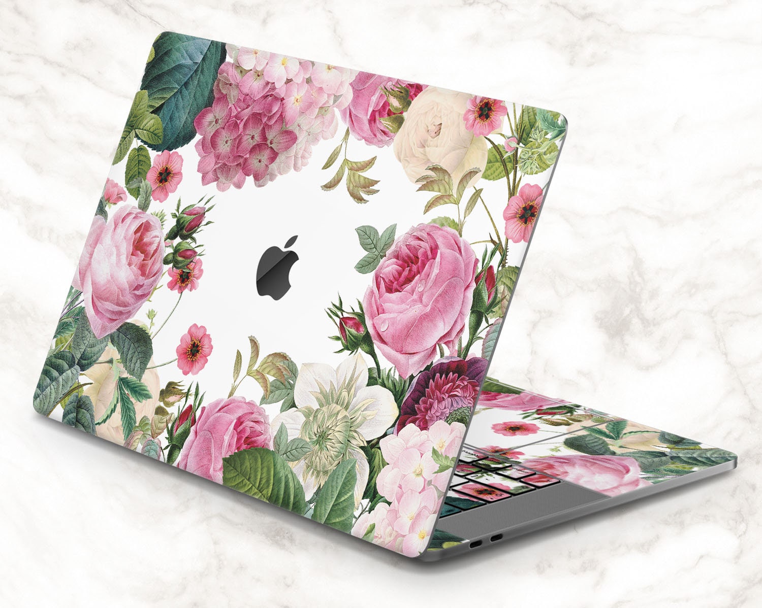 Flower Crown Laptop Skin 15 Inch Pink Roses Macbook Pro 13 - Etsy