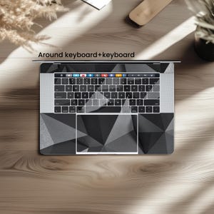 Geometric Decal MacBook Pro 15 Decal Mac Book Black Cover Skin MacBook ...