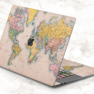 Map of the World Macbook 15 Sticker Travel Laptop Designs - Etsy